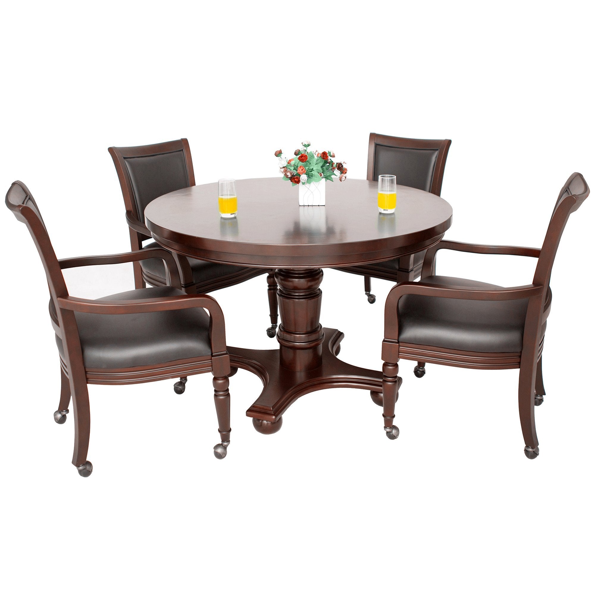 Buy Hathaway Bridgeport 2 in 1 Round Poker Table & 4 Chairs – Just ...